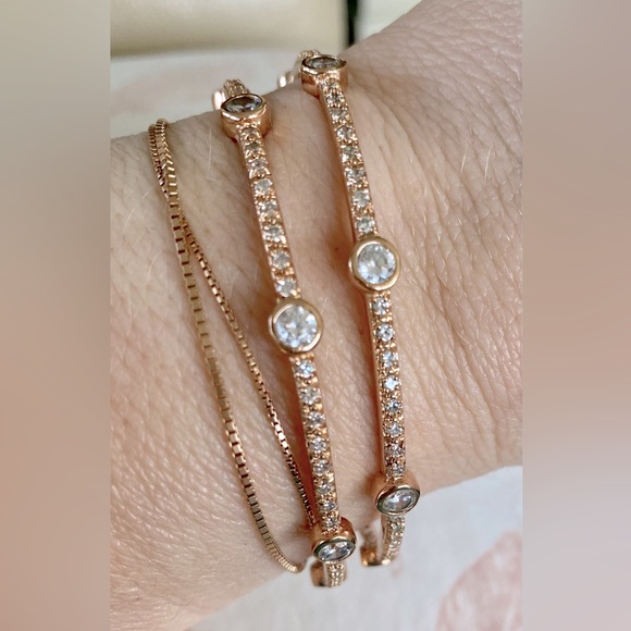 Jewelry | Freida Rothman Rose Gold Bangle Set | Poshmark